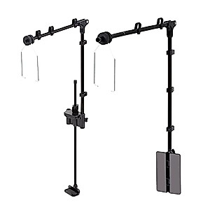 WACOOL Adjustable Terrarium Stand Pack of 2, 2 in 1 Reptile Light Stand for Dual Reptile Fixtures, Reptile Lamp Stand Height Adjustable 11.8IN to 23.6IN, Max. 4 Bulbs Supported