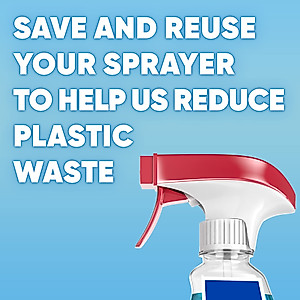 Windex Glass and Window Cleaner Spray Bottle, Bottle Made from 100% Recycled Plastic, Surface Cleaning Spray, Original Blue Scent, 32 Fl Oz