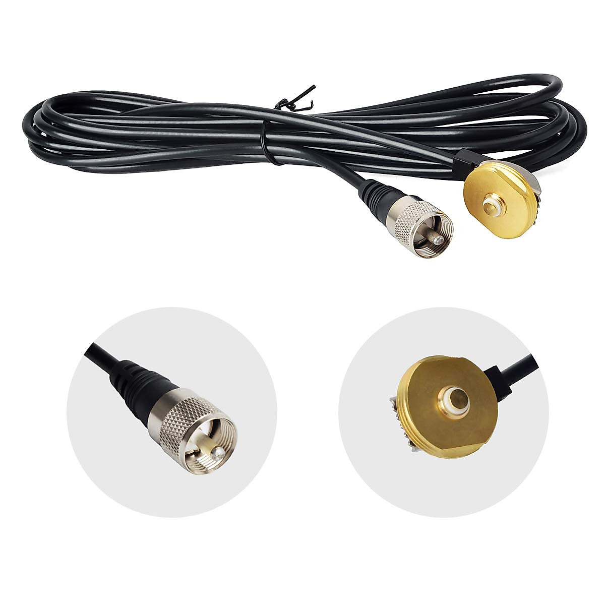 HYS VHF NMO Antenna, 17.9 Inches Whip Antenna with NMO Mount 4meter (13.1ft) PL259(UHF Male) RG58 Coax Cable and L Shape Bracket for Yaesu Kenwood Midland Motorola Mobile Radio