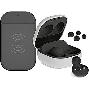 SAMSUNG Galaxy Buds 2 Bluetooth Earbuds, True Wireless, Noise Cancelling, Charging Case, Ambient Sound, Water Resistant - (Renewed) (Buds 2 Graphite)