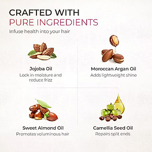 TYMO Weightless Hair Oil | Organic Nourishing Hair Treatment for Shine, Smoothness and Protection | Vegan Hair Serum Perfect for Dry, Damaged, Frizzy and Curly Hair, 2.7 Fl Oz