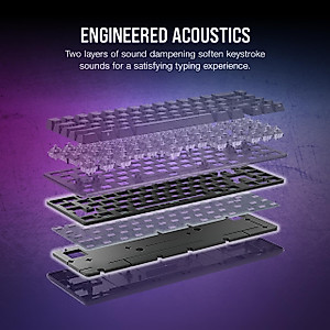 Corsair K65 PRO Mini RGB 65% Optical-Mechanical Wired Gaming Keyboard - OPX Switches - PBT Double-Shot Keycaps - iCUE Compatible - QWERTY NA Layout - Black