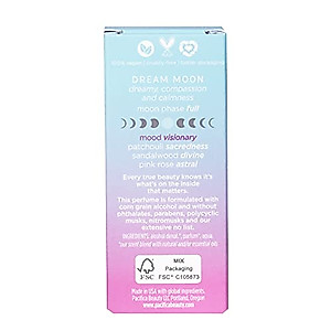 Pacifica Beauty Dream Moon Spray Perfume Pink Rose, Sandalwood, Patchouli Notes Natural + Essential Oils Clean Fragrance Vegan + Cruelty Free