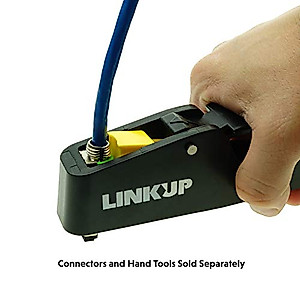 LINKUP - Cat8 Ethernet Cable S/FTP 22AWG Screened Solid Cable | 2000MHz (2GHz) up to 40Gbps | Future 5th-Gen Ethernet LAN Network 40G Structure Wires |Yellow| 100 Meter Bulk (Termination Required)
