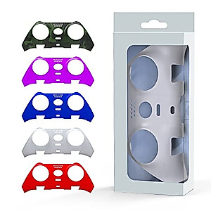 Faceplate for PS5 Dualsense Edge Controller Accessories Skin, Playstation 5 Pro Controller Face Plate Front Cover (Red)