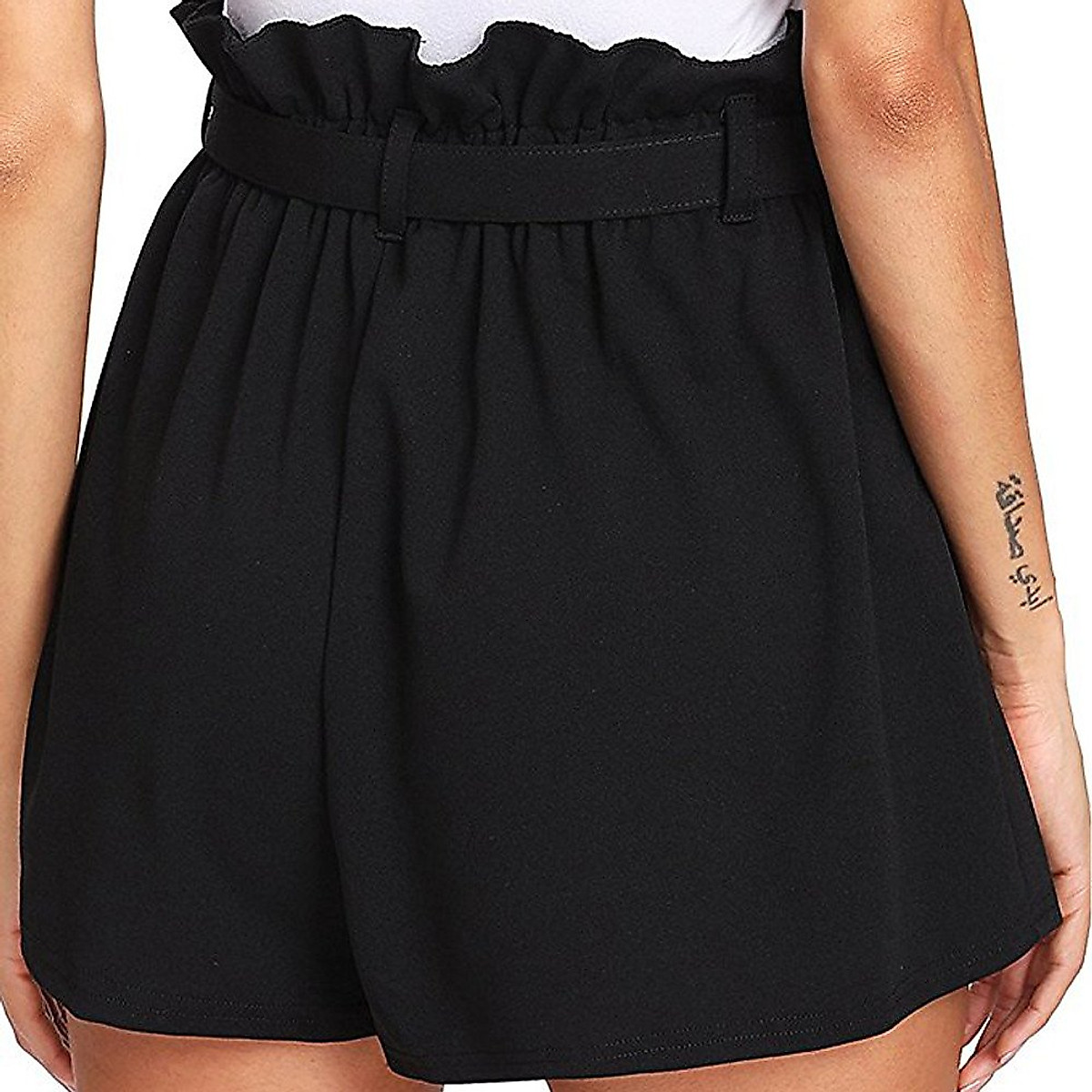 New Loose Bandage Shorts, Thenlian Women's Casual Elastic Waist Hot Pants Summer Shorts Jersey Walking Shorts(XL, Black)