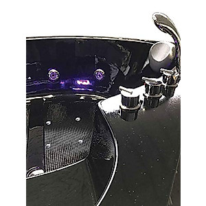Whirlpool massage hydrotherapy Black corner bathtub hot tub 2 two person 59.05" DOLPHIN