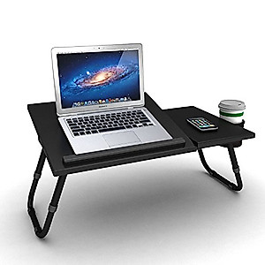 Atlantic Large Format Laptop Tray - 27 Inches Wide, 13.75 Inches Deep, 2 Sections, Smooth Finish Legs PN 33935843 in Black