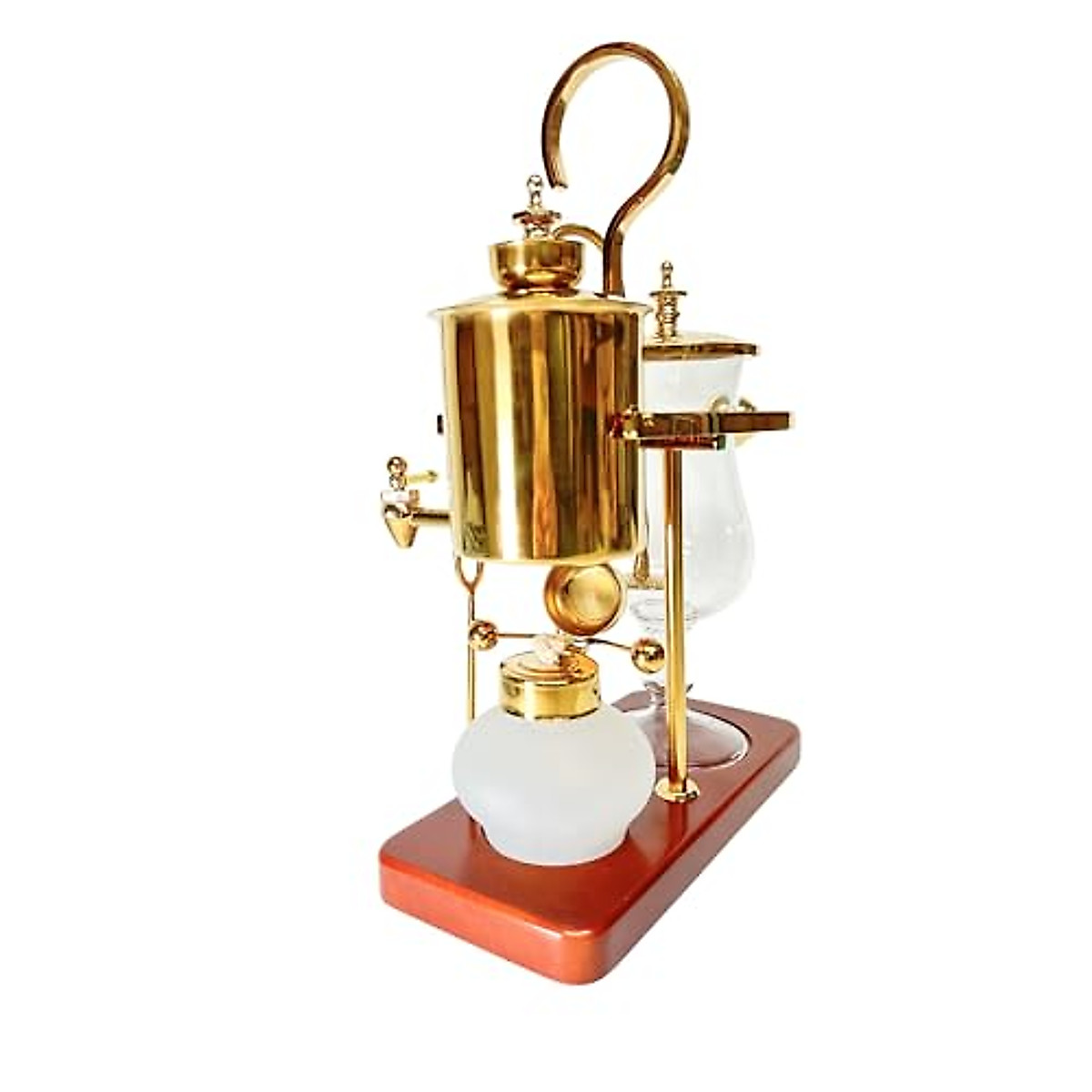 Nispira Belgium Royal Family Balance Syphon Unique Gravity Vintage Coffee Maker Vacuum Brewing System Gold 500 ml