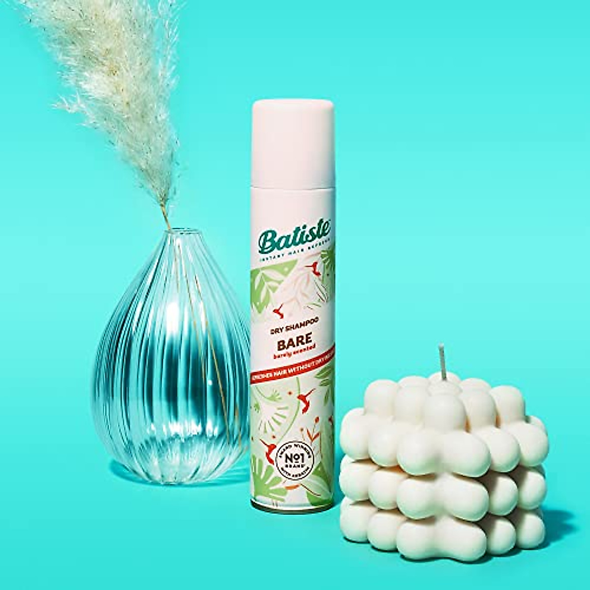 Batiste Dry Shampoo, Bare Fragrance, Refresh Hair and Absorb Oil Between Washes, Waterless Shampoo for Added Hair Texture and Body, Dry Shampoo Bottle 6.35 Oz(Pack of 1)