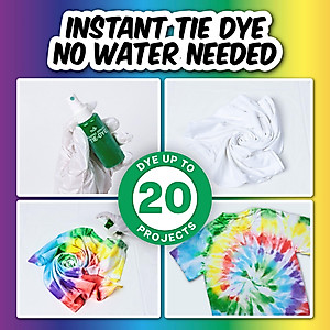 Tulip Rainbow Tie-Dye Kit, Fabric Spray Dye, 8 Vibrant Colors