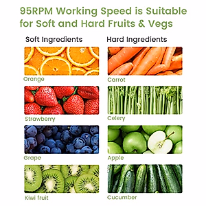 Juicer Machines, Orfeld Professional Cold Press Juicer Extractor Machine