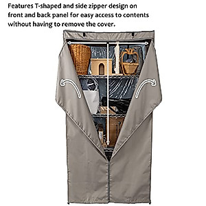 YLOVAN Storage Shelf Cover Wire Rack Shelving Dust Protective, Fits Racks 36''Wx19''Dx72''H One Side See Through Panel (Cover only)