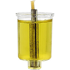 Hanukkah Pre-Filled Olive Oil Glass Cup Candles, 2.5 Hours, 100 Percent Olive Oil Pre-Filled Ready to Use - 44 Cups for All 8 Nights of Hanukkah