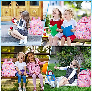 JoyLEME Backpack for Girls Kids, Ideal Kids Rainbow Clouds School Backpack Casual Daypack, Waterproof Preschool Kindergarten Elementary Large Capacity Schoolbag Teen Girls Valentine's Day Gifts（12L）