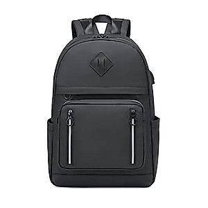 Joymoze Waterproof Stylish Girl Backpack Cute Laptop Backpack for Women Black