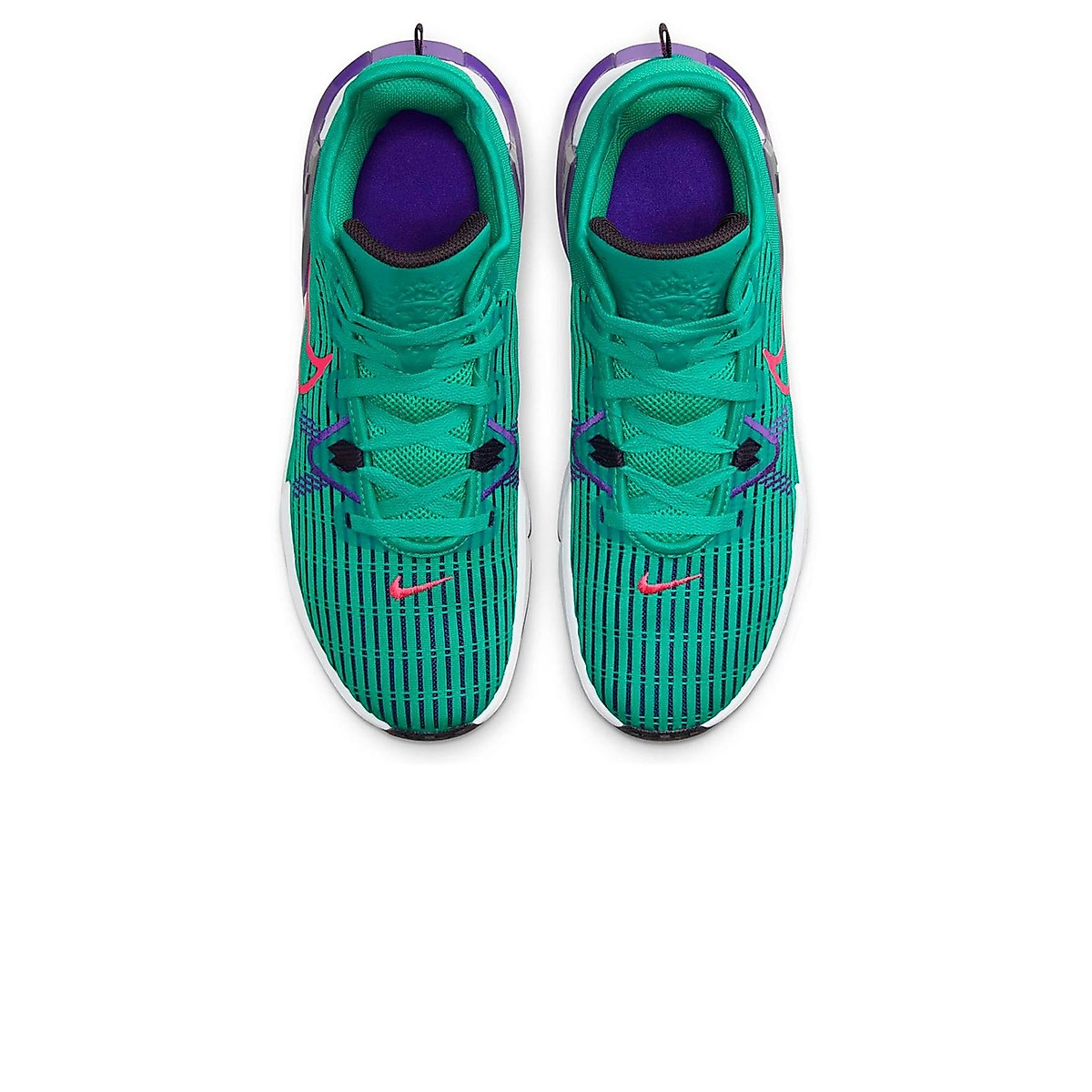 Nike Lebron Witness VI Mens Basketball Trainers CZ4052 Sneakers Shoes (UK 8 US 9 EU 42.5, Clear Emerald Hyper Pink 300)