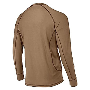 Knox FR Shirts for Men | Double Stitched Long Sleeve Crew Flame Resistant Shirt | NFPA2112 Light Weight Fire Retardant Welding Shirt (Tan - Medium)