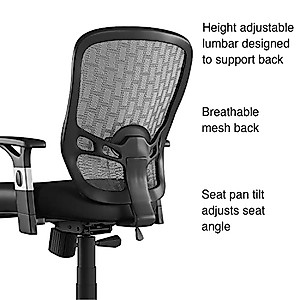 STAPLES 934100 Corvair Luxura Mesh Back Task Chair Black