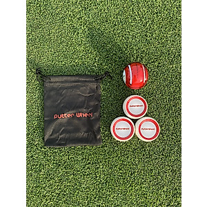 PutterWheel Golf Ball Putting Training Aid (3 Pack) – Golf Training System For Practice Green or Mat - Golf Putting Accuracy Trainer with Instant Feedback