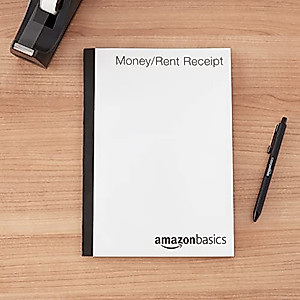 Amazon Basics Money and Rent Receipt Book, 3-Part Carbonless, 100 Sets per Book