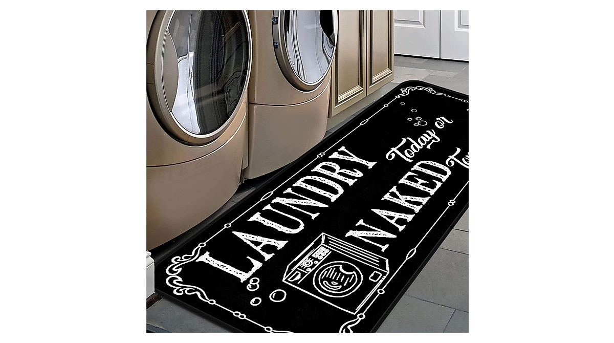 Non-Slip Laundry Room Mat - 40''x20'' Farmhouse Rug
