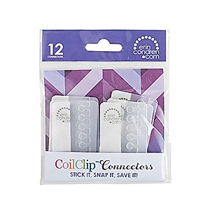 Erin Condren 2" Coil Clip Connectors, Clear (Acc-Coil)