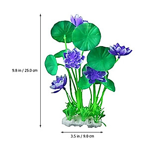 BESTOYARD Artificial Plants Artificial Plants 3pcs Flower Fish Tank Aquarium Plants Fish Tank Flower Ornament Artificial Aquarium Plants Decor 4pcs Plastic Glass Containers Glass Containers