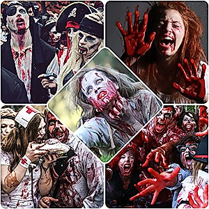 Fake Blood Vampire Halloween Makeup, Washable Bloody Mary Fake Blood Spray for Clothes Face Body Paint Realistic Halloween Blood for Zombie Vampire Monster Makeup Cosplay, Realistic Blood Splatter 1oz