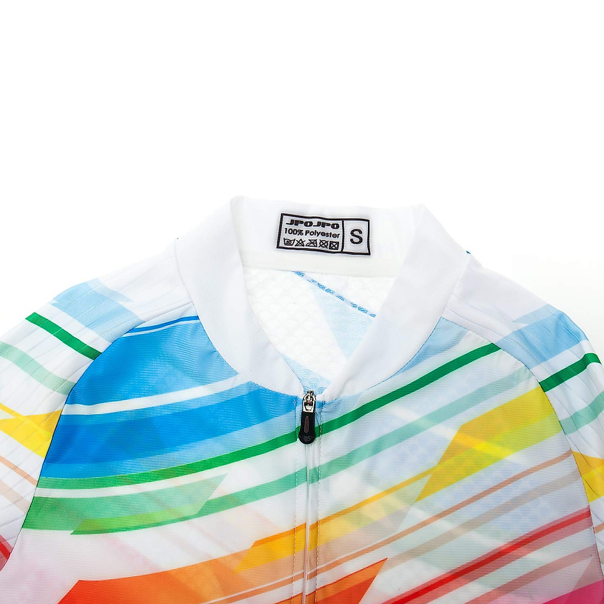 JPOJPO Women's Cycling Jersey Long Sleeve Bike Shirts Tops Lycal Cuff Reflective XL Colorful