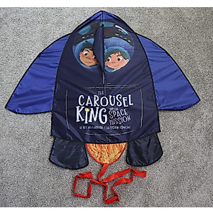 Cielito Lindo Books Large Rocket Kite for Kids and Adults | Best Beach Kite Easy to Fly for Outdoor Games and Activities | Best Sports and Recreation, Exercise and Enjoy Time with Family, Navy Blue