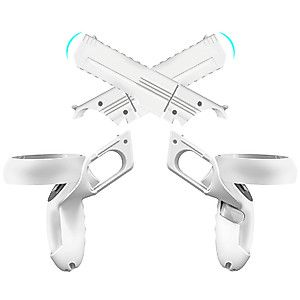 Esimen Grips Accessories for Oculus Quest 2 Grip Stock Controller Protective Shell Enhanced Gaming Experience, Arizona Sunshine Robo Recall PavlovOnward Game Accessorie (White)