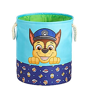 Paw Patrol 3 Piece Multi Size Fabric Nestable Toy Storage Basket Set, with Rope Carry Handles