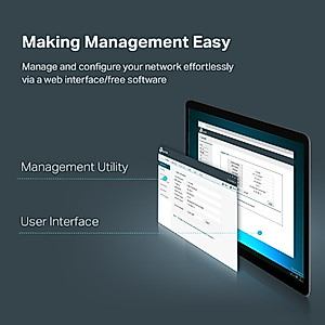 TP-Link 24 Port Gigabit Switch Easy Smart Managed Plug & Play Desktop/Rackmount Sturdy Metal w/ Shielded Ports Support QoS, Vlan, IGMP & LAG (TL-SG1024DE),Black