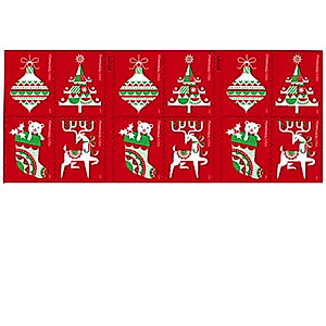 Holiday Delights Forever Postage Stamps Book of 20 First Class US Postal Christmas Celebrations Wedding Anniversary Party Traditions (20 Stamps)