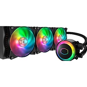 Cooler Master MasterLiquid ML360R RGB CPU Liquid Cooler - ARGB Lighting Sync, Premium Pump Design and Tri MF120R ARGB Fans