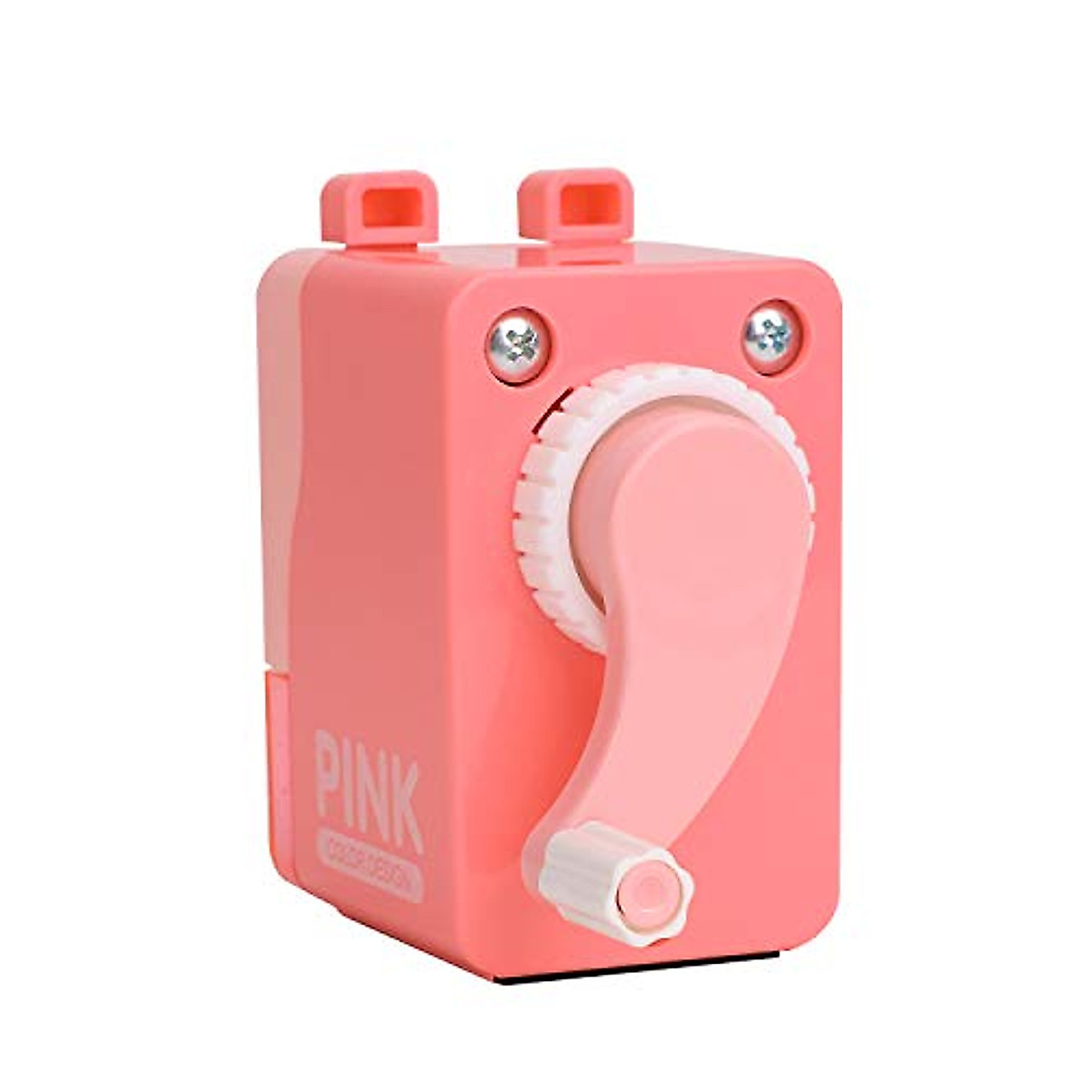 Manual Pencil Sharpener Hand Crank Pencil Sharpener for School,Classroom,Office,Time-Saving and Portable,Kid Friendly(Pink, Manual)
