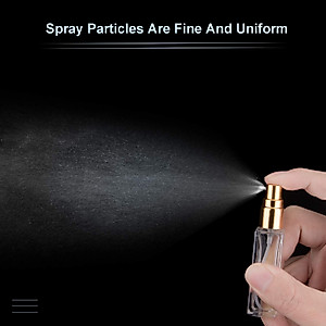 6pcs Refillable Perfume Bottle, 8 ML BPA Free Spray Atomizer Perfume Bottle, Leak Proof Glass Perfume Atomizer with Metallic Aluminum caps