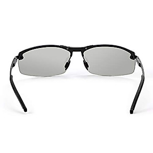 YIMI Men's photochromic lenses Polarized Driving Sunglasses transition safety Eyewear Day and Night Vision Glasses For Women (photochromic/Black Frame Black lens)