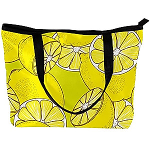 TBOUOBT Handbags for Women Fashion Tote Bags Shoulder Bag Satchel Bags, Fruit Yellow Lemon Cartoon