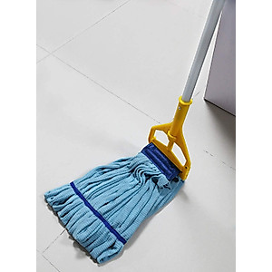 Microfiber Tube Mop Head(16 oz.), 6 Inch Headband, Loop End Commercial String Mop Head Replacement for Home, Highly Absorbent, Industrial and Commercial Use