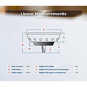 K&J Kitchen Sink Strainer Stopper - 2-in-1 Stainless Steel Spring Clip Kitchen Sink Drain Strainer and Stopper (Spring Clip - Universal)