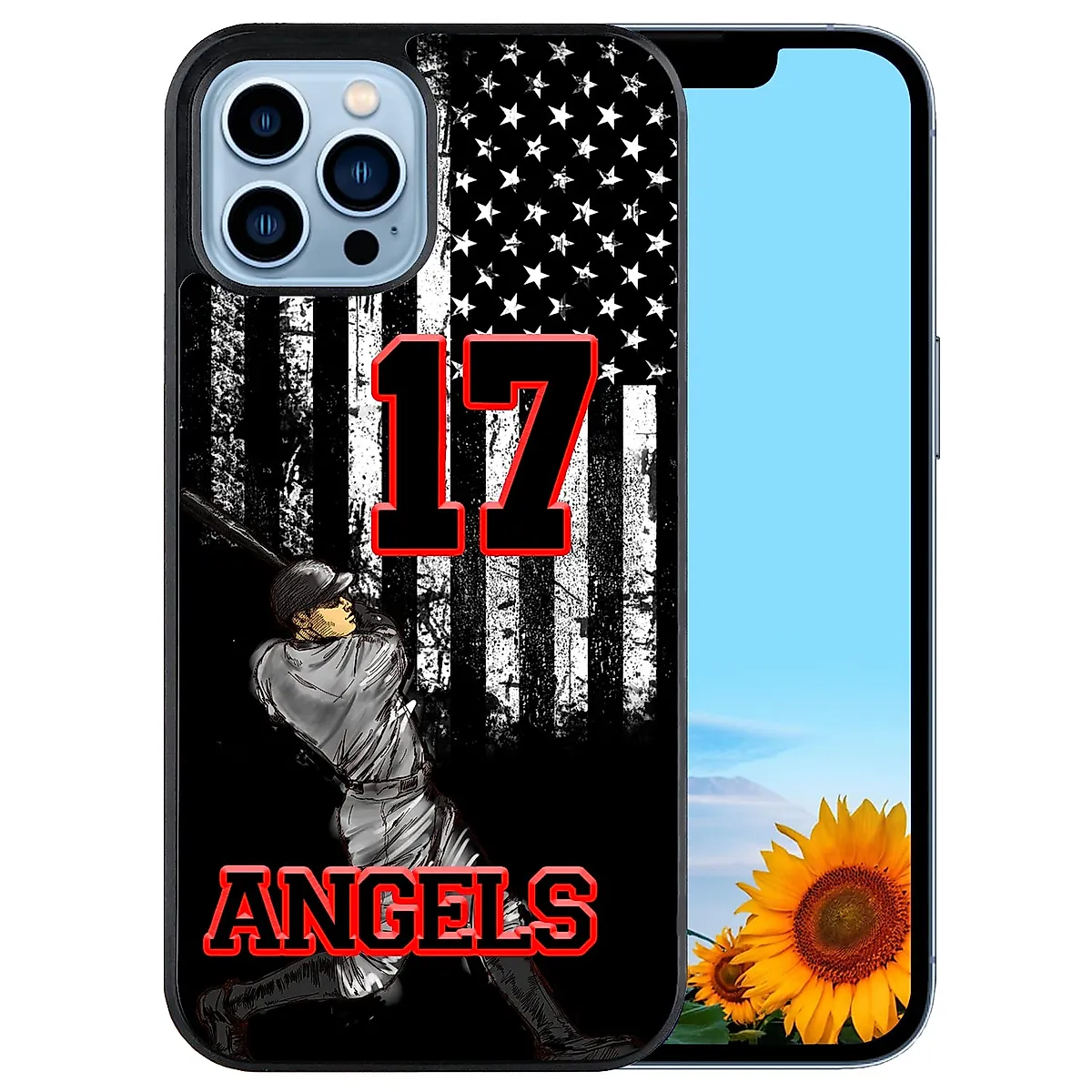 Personalized Name Number Custom Baseball vs America Flag Phone case for Samsung Galaxy A15/A25/A14/A54/A53 5G/A03S/ A02S /A10E /A10/ A12/ A13/ A32/ A33/ A42/ A50 /A51/ A52/ A71 4G 5G (RED)