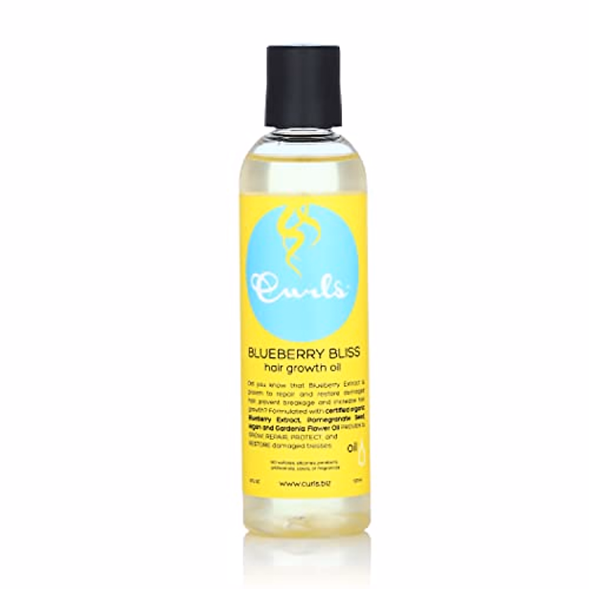 Curls Blueberry Bliss Hair Growth Oil - 4 oz, Repair and Restore Damaged Hair, Moisturizes and Softens, for Wavy, Curly, and Coily Hair Types
