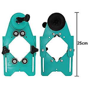 Drill Bit Hole Saw Guide - 1/4"- 3-1/4" Adjustable Tile Hole Cutter Centering Locator Holder Jig Fixture with Vacuum Suction Base for Ceramic, Tile, Glass, Marble, Porcelain