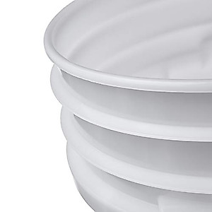 Hudson Exchange Car Wash, Dust Collector & General Use 7 Gallon Bucket with Red Lid, HDPE, Natural