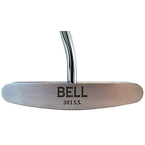 Bell Putters Upright Lie 75° Golf Putter 400g Right-Handed/RH with Tacki-mac Tour Select Standard Putter Grip and 34" Shaft | Made in USA