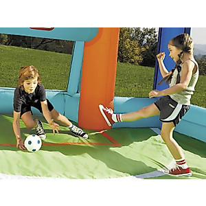 Little Tikes Huge Inflatable Backyard Soccer & Basketball Court for Multiple Kids, Blower with GFCI Plug