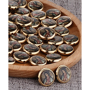 Cottvott 20pcs Our Lady of Guadalupe Saint Jude Spacer Beads for DIY Rosary Necklace Bracelet Jewelry Making Charms Part Loose Beads