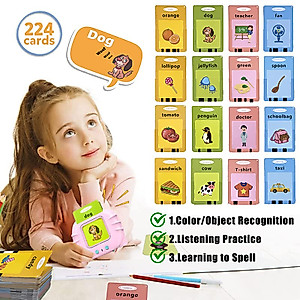 Talking Flash Cards for Toddler Toys 2 3 4 Year Old Boys Girls,Autism Sensory Toys for Children,Toddler Learning Educational Toys Speech Therapy Toys,Birthday Gift